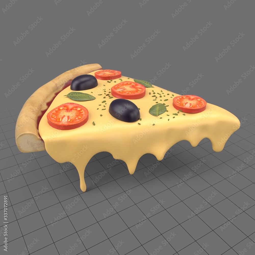 Pizza slice Stock 3D asset | Adobe Stock