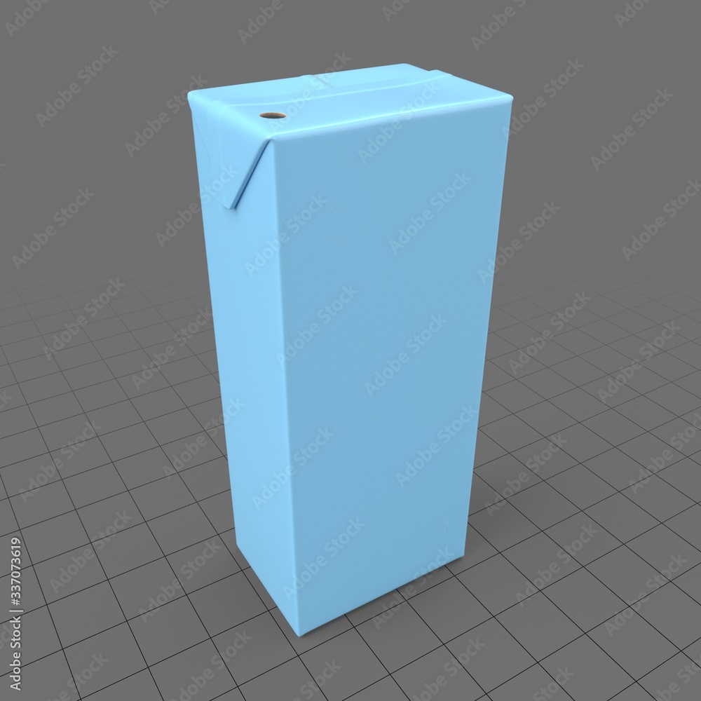 Cardboard juice box 3 Stock 3D asset | Adobe Stock