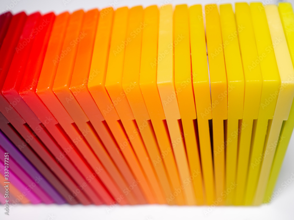 Plastic color swatches book. Sample colors catalogue for plastic ...