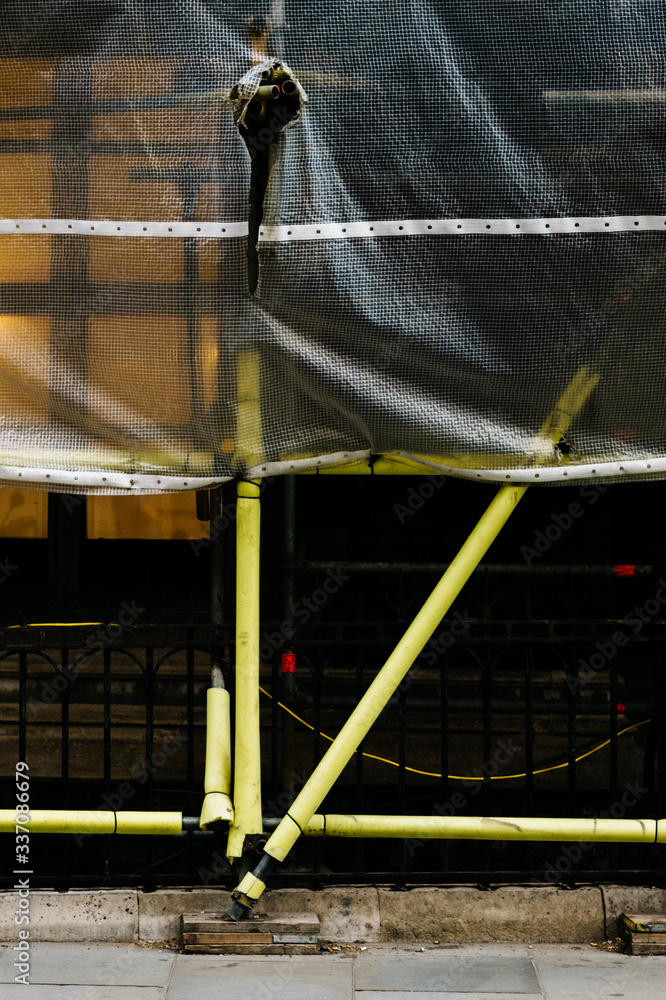 Construction Scaffolding Wrap Detail Stock Photo | Adobe Stock