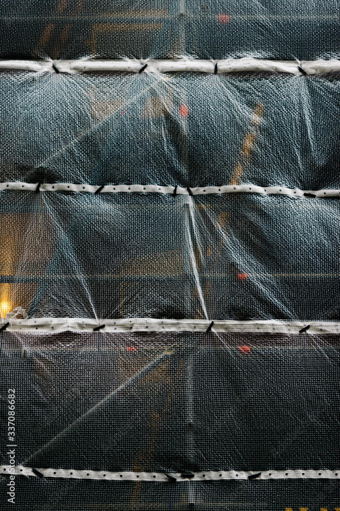 Construction Scaffolding Wrap Detail Stock Photo | Adobe Stock