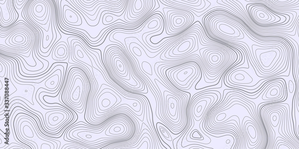 Topographic map background. Black abstract contour surface, terrain ...