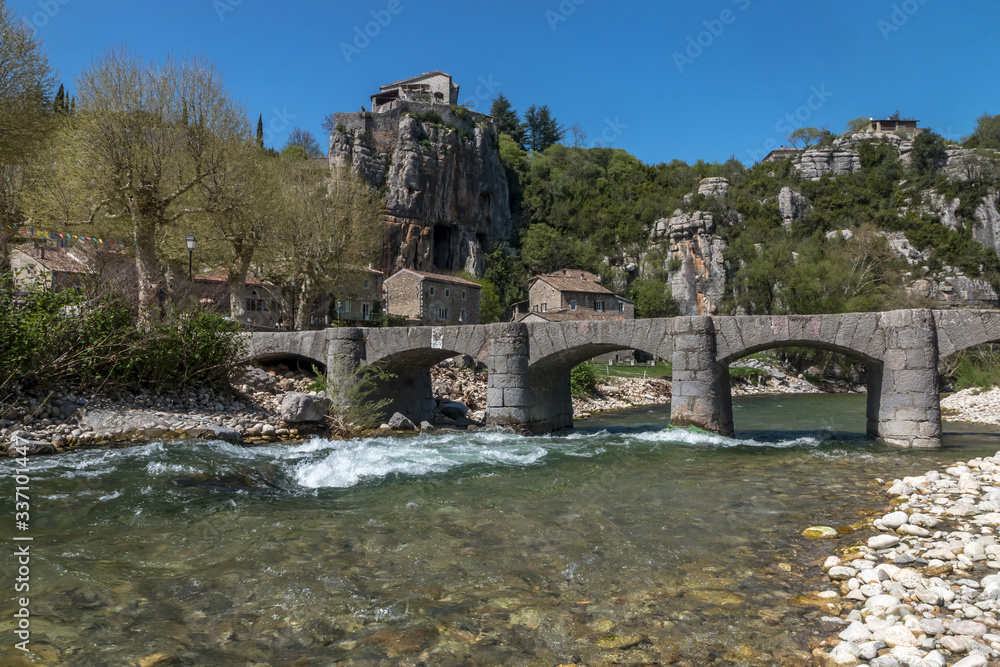 Village de la Beaume en Ardèche , au printemps Stock Photo | Adobe Stock