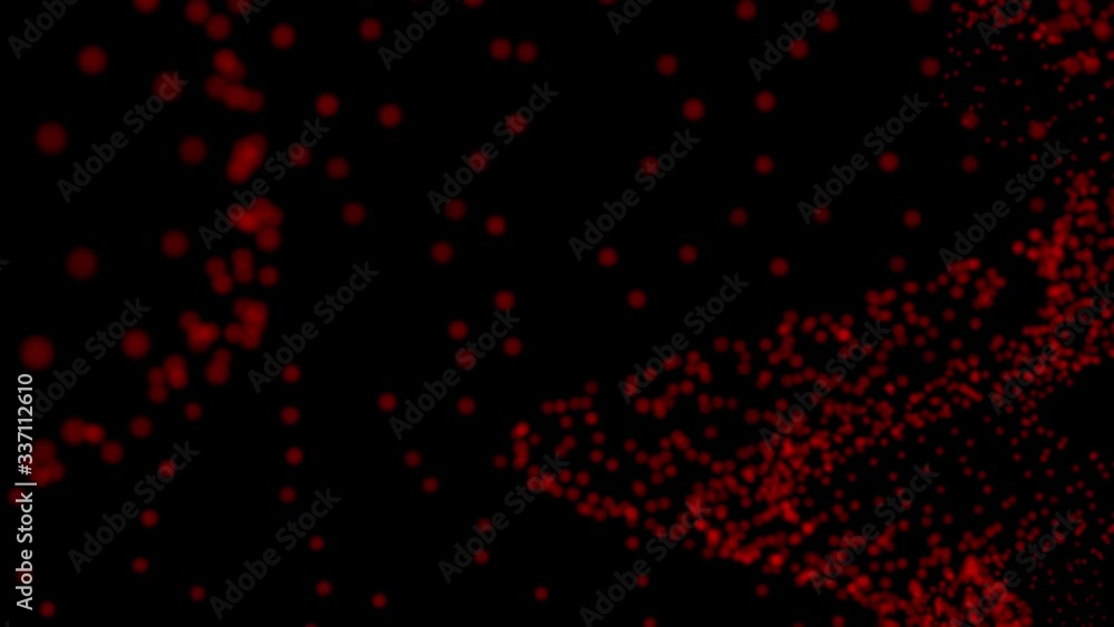 Glittering Red Particle Wave Motion Background 4K. Motion Graphics ...