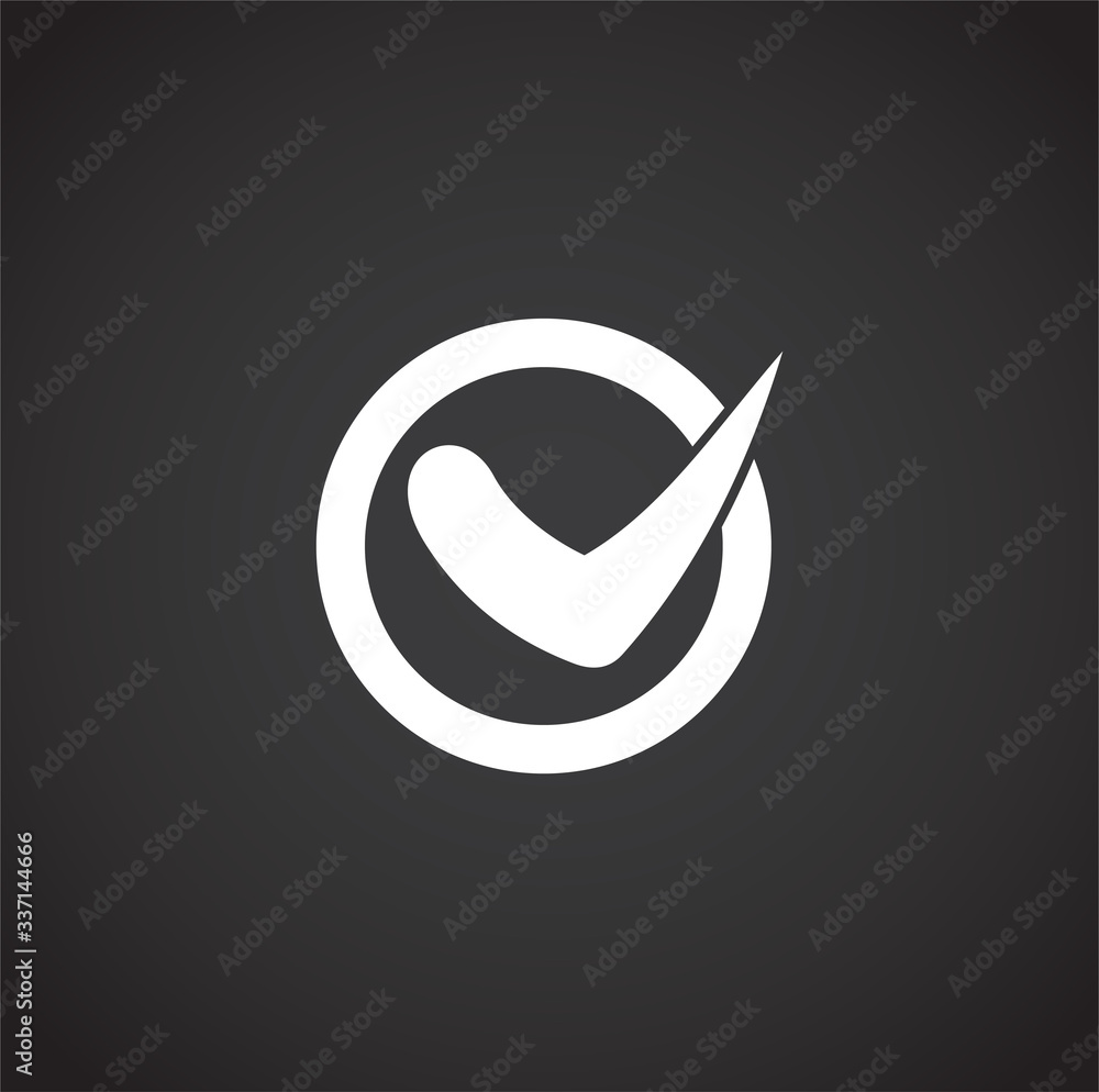 Check box icon on background for graphic and web design. Creative ...