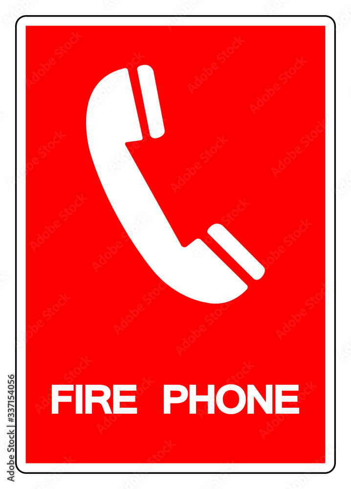 Fire Phone Symbol Sign, Vector Illustration, Isolate On White ...
