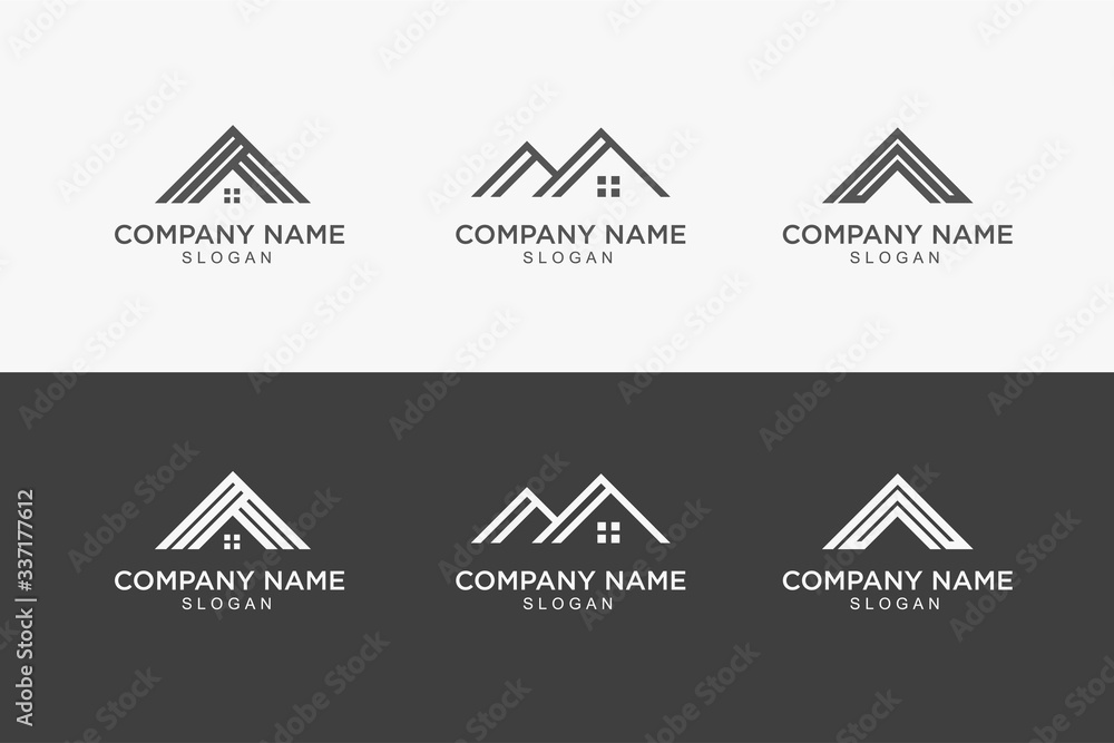 house roof logo design vector Stock Vector | Adobe Stock