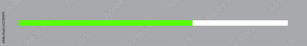 Vecteur Stock progress bar bright green line isolated on rectangular ...