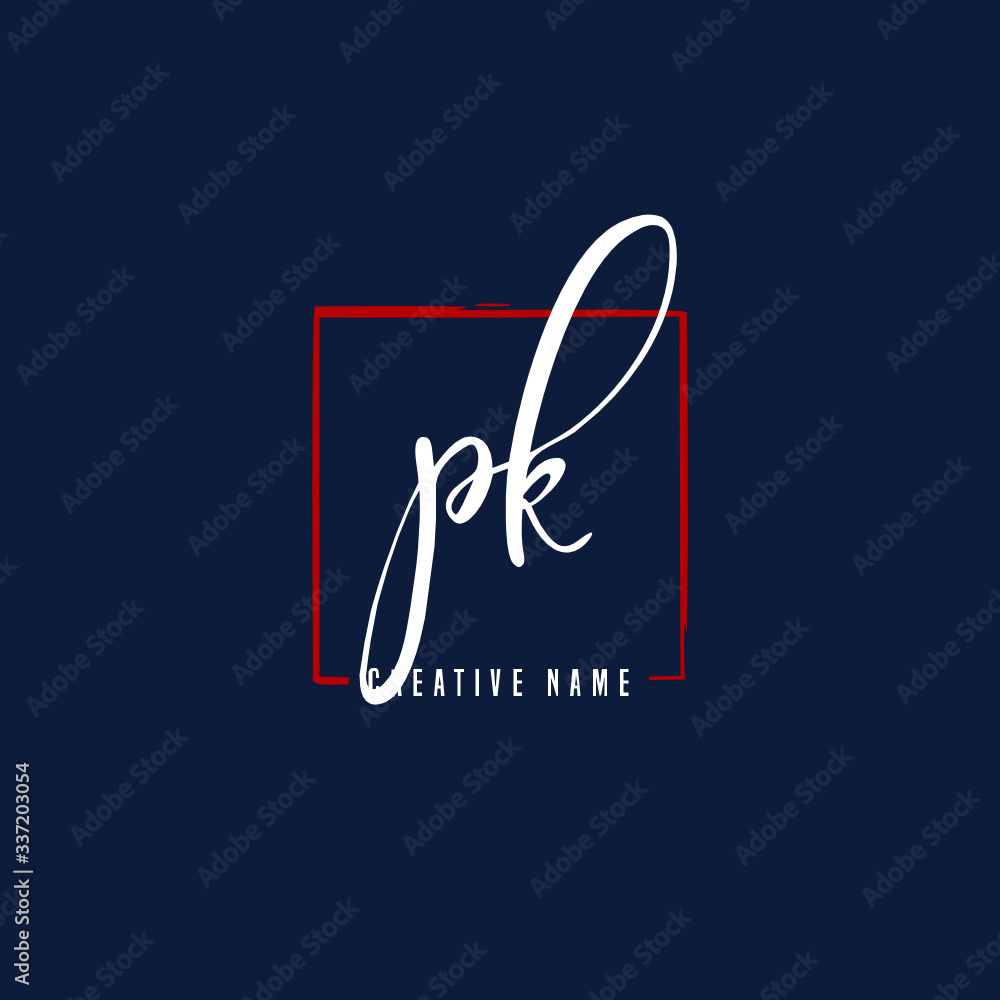 P K PK Initial logo template vector. Letter logo concept Stock Vector ...