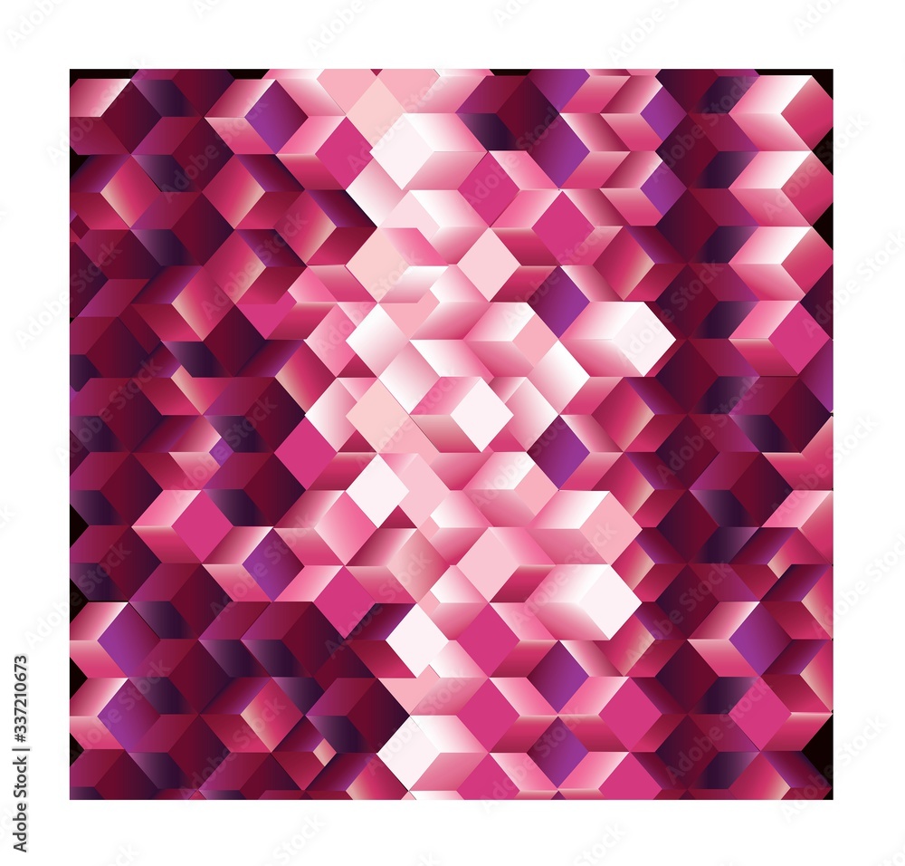 Hexagon pattern with shades of pink and purple colors Stock Vector ...