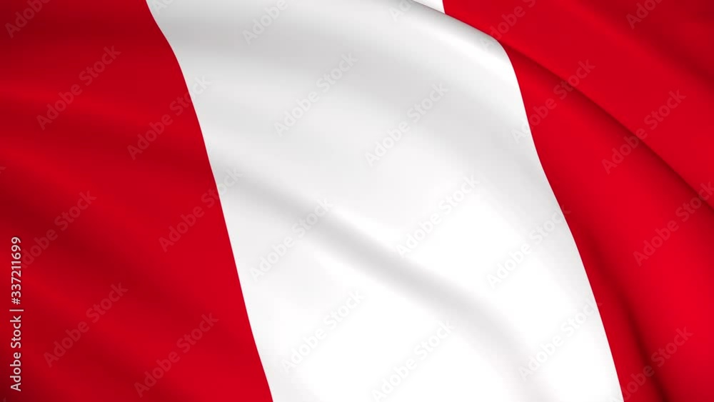 Peru National Flag - 4K seamless loop animation of the Peruvian flag ...