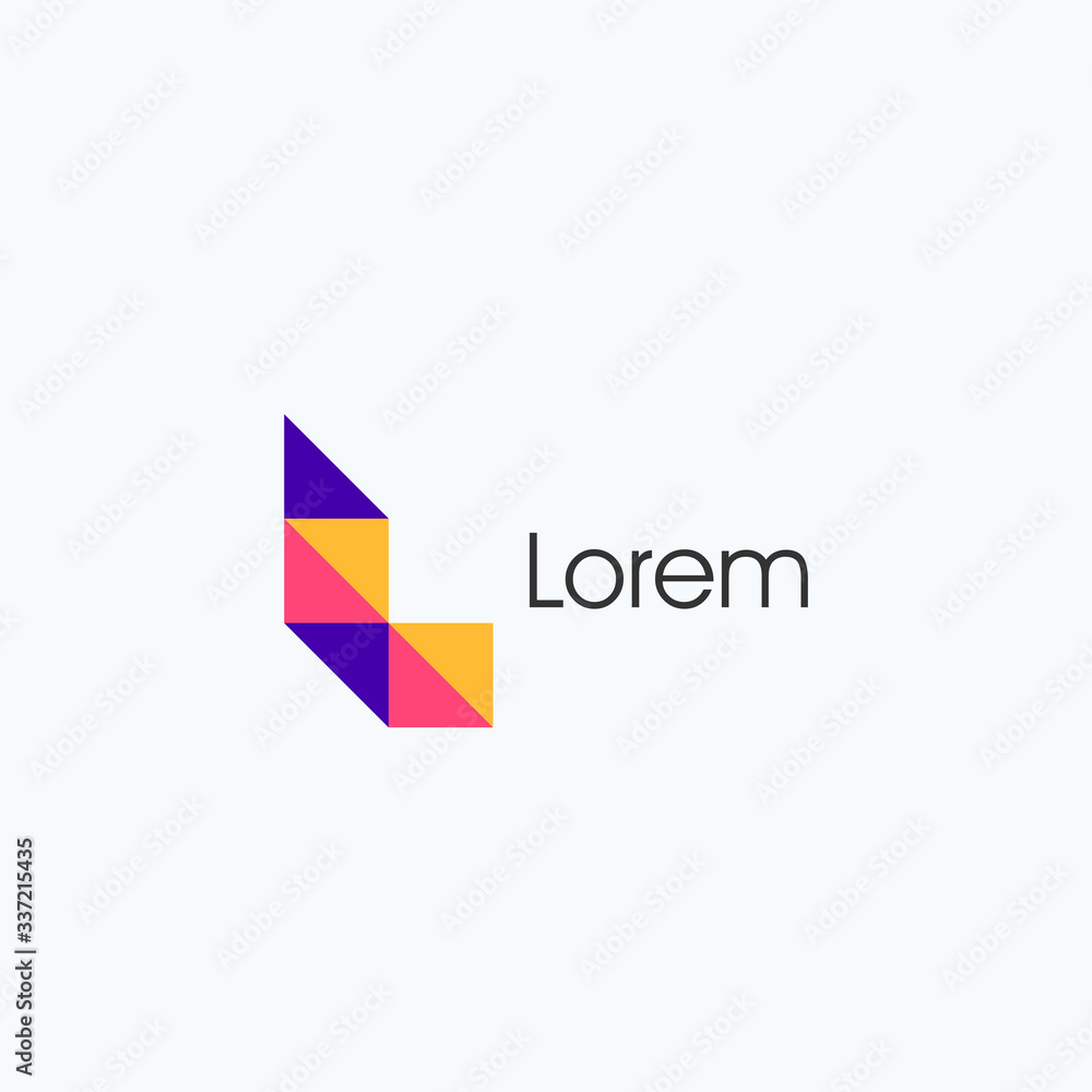 Geometric letter L logo design icon template vector Stock Vector ...