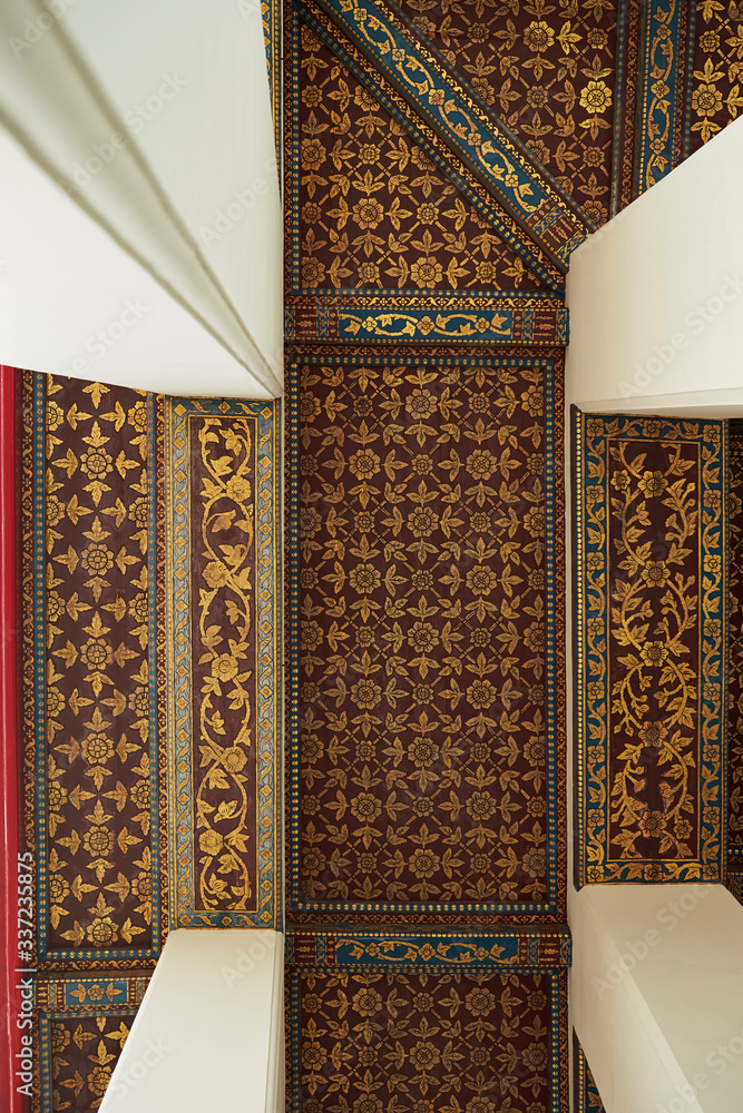 Thai traditional Buddhism architecture ceiling design Stock Photo ...