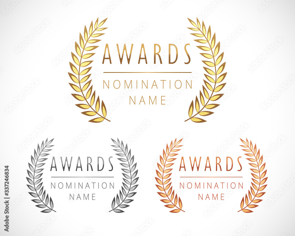 Awards logo collection. Isolated abstract graphic design template ...