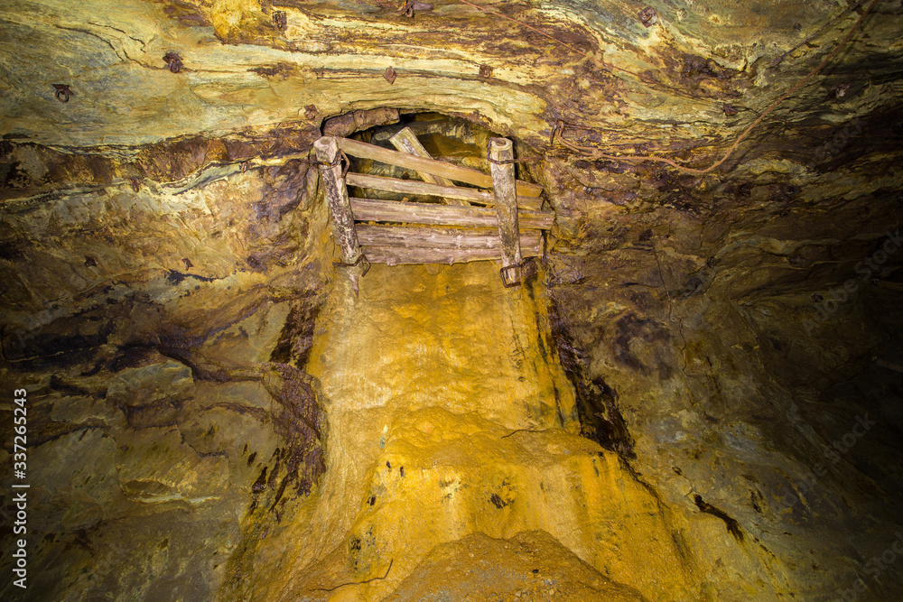 Old copper mine underground vertical shaft raise Stock Photo | Adobe Stock