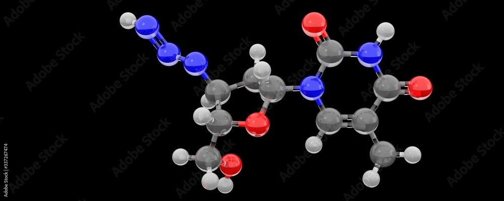 3d glass structure of azt molecule Stock Illustration | Adobe Stock