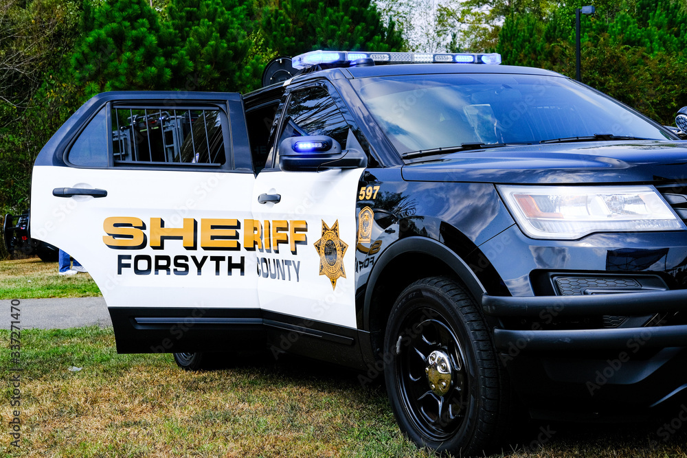 Forsyth County Sheriffs Cruiser with Door Open Stock Photo | Adobe Stock