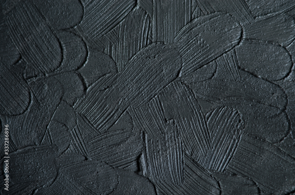 Black cosmetic clay (charcoal facial mask, cream, body wrap) texture ...