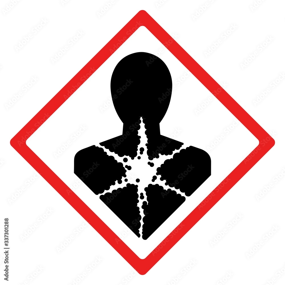 Serious health hazard symbol or sign. Vector design isolated on white ...