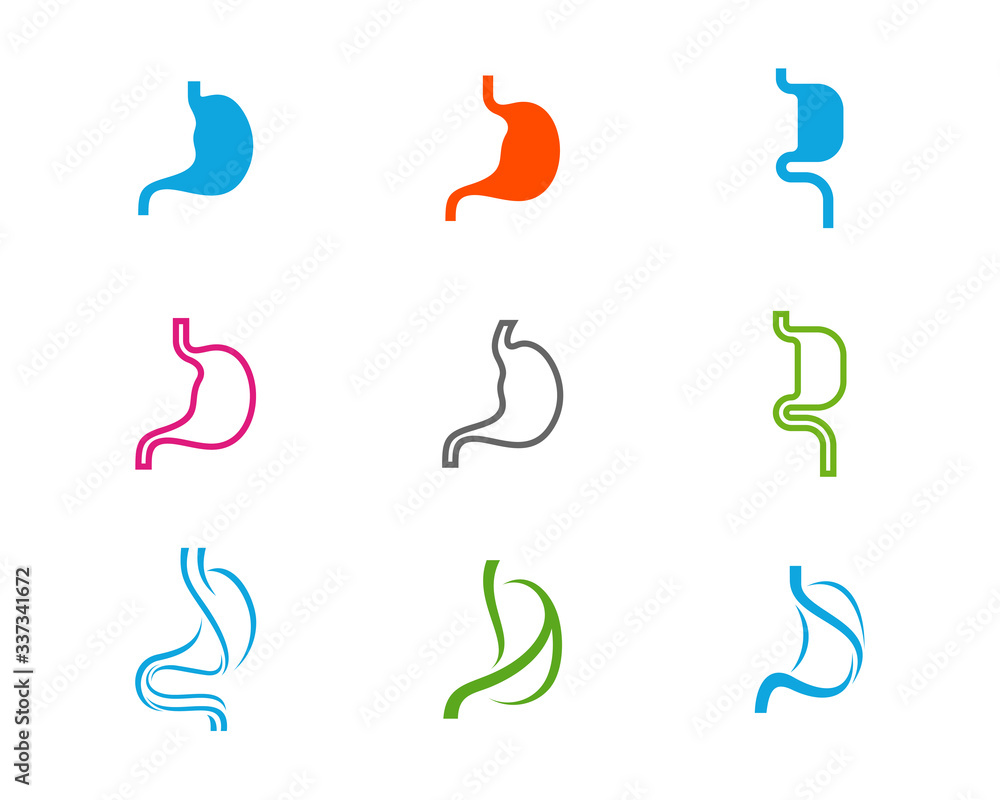 Set of Stomach logo vector template, Creative stomach logo design ...