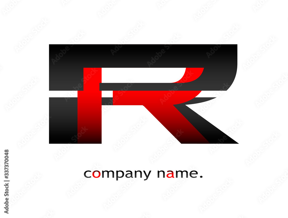 Initial Capital Letter R Font Type. Modern Company Logotype. Futuristic ...
