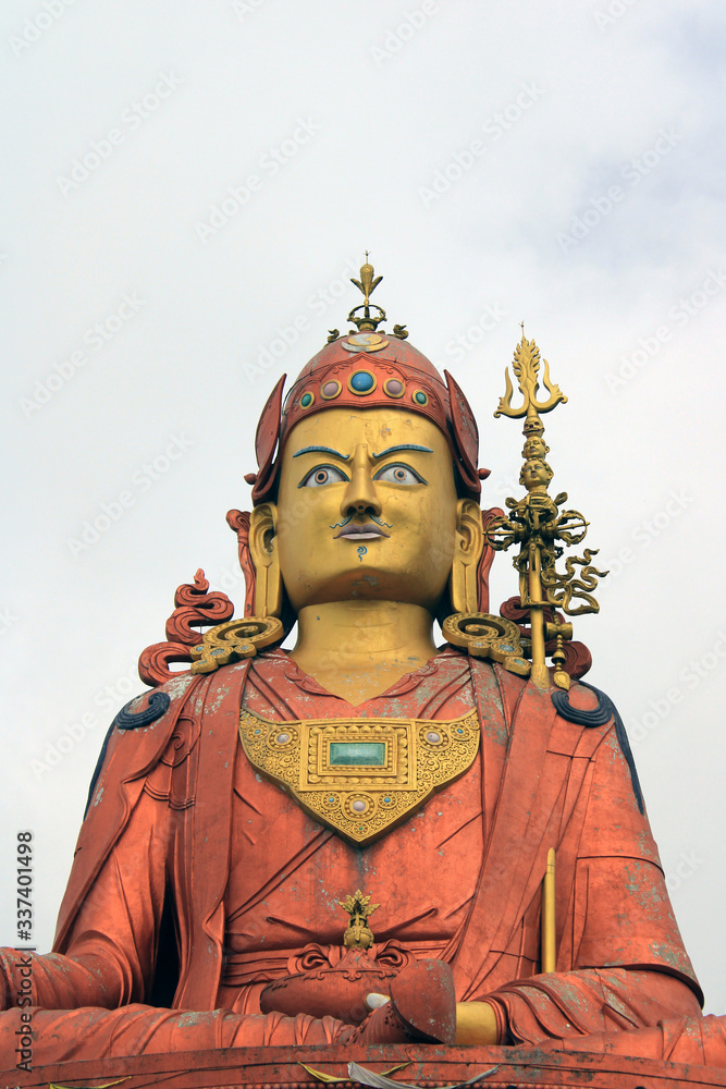 Panoramic view of the statue of Guru Padmasambhava Guru Rinpoche, the ...