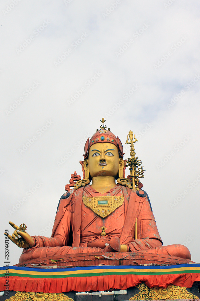 Panoramic view of the statue of Guru Padmasambhava Guru Rinpoche, the ...
