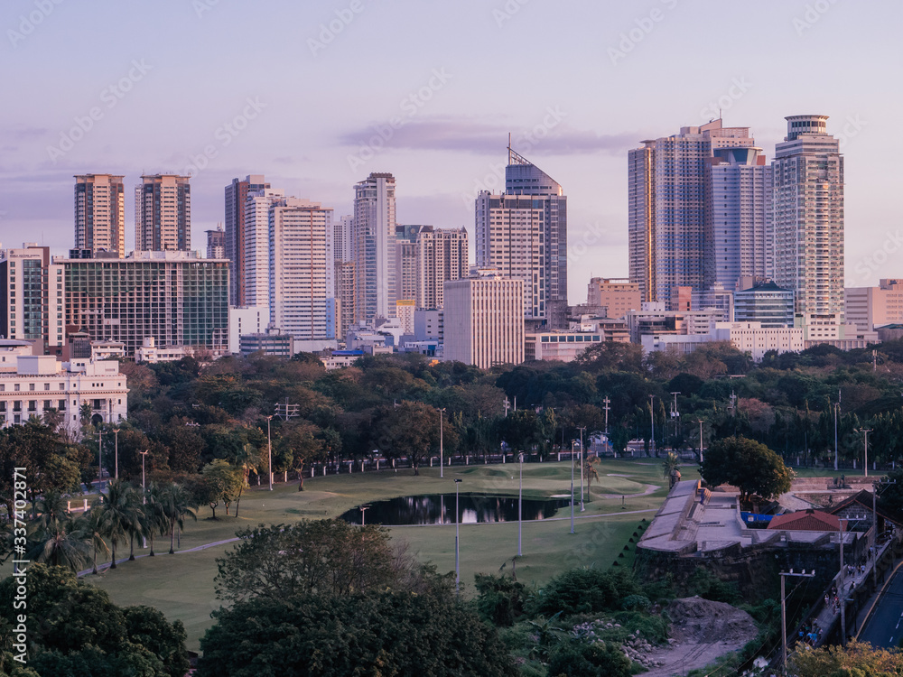 Skyline of Barangay District in Metro Manila Stock Photo | Adobe Stock