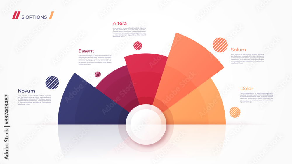 Vector circle chart design, modern template for creating infographics ...