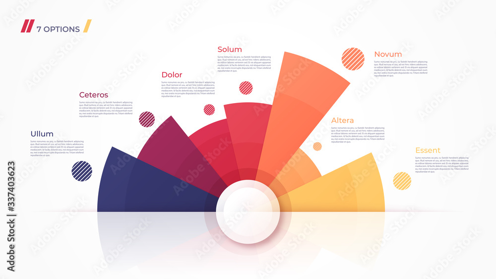 Vector circle chart design, modern template for creating infographics ...
