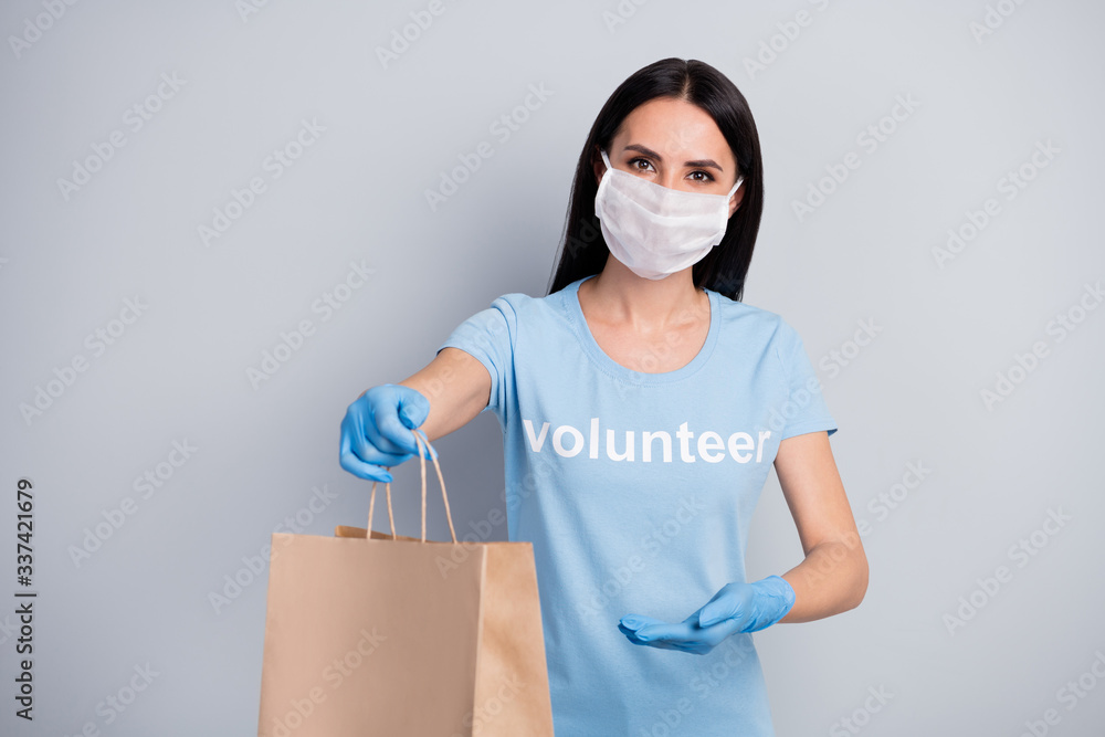 Portrait of her she nice attractive friendly girl voluntary worker job ...