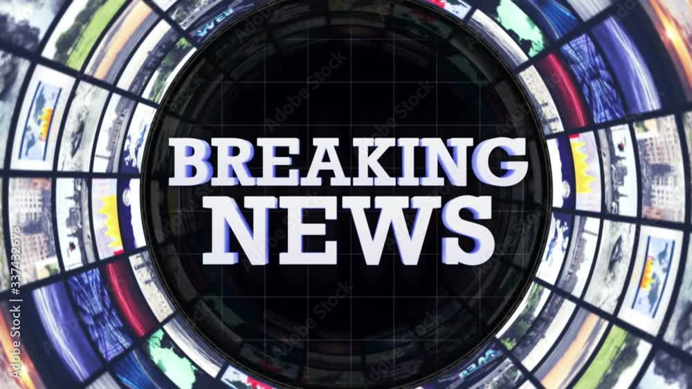 BREAKING NEWS Text Animation and Monitors Tunnel, Rendering, Background ...