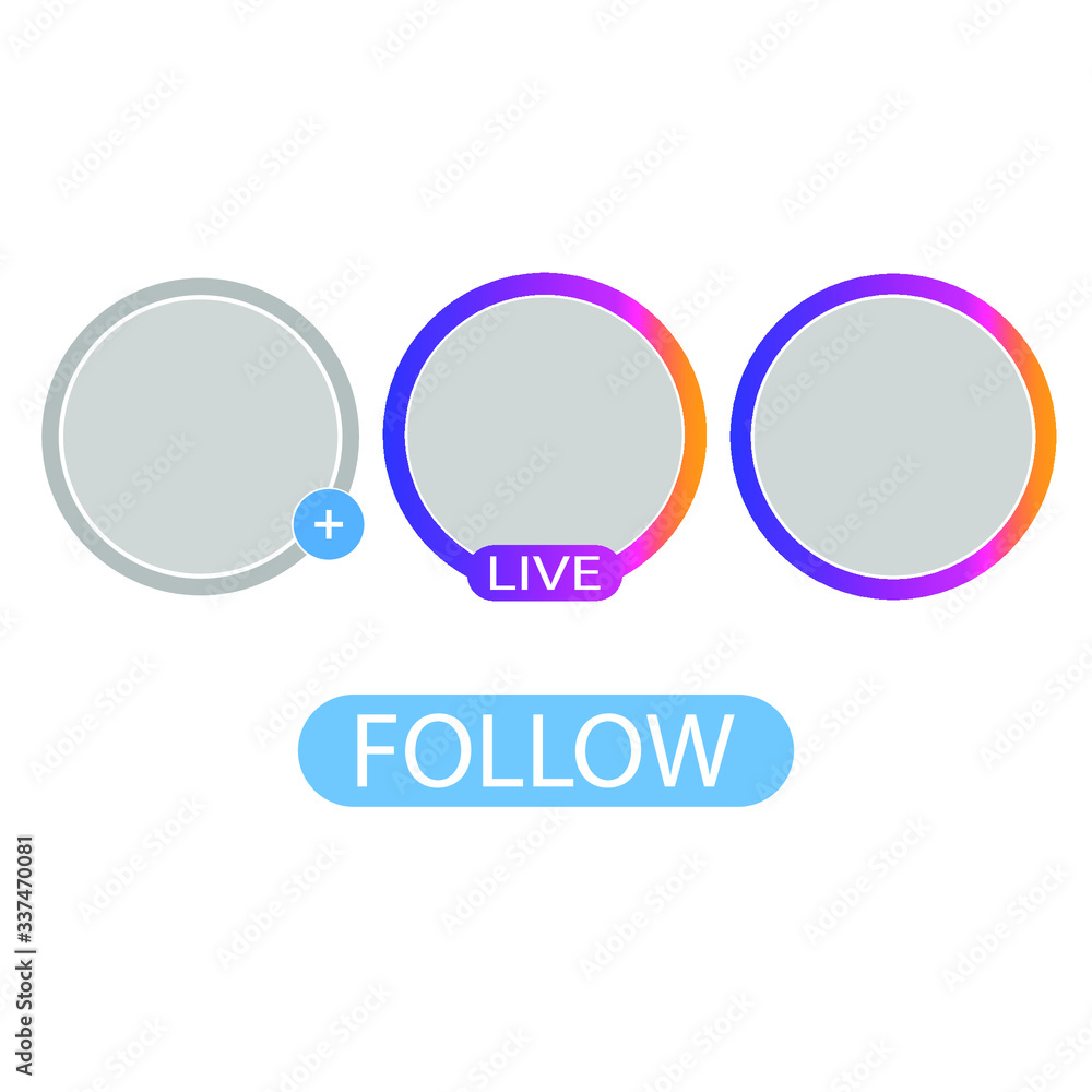 Live stream icon,Colorful illustration. Follower icon vector. Media ...