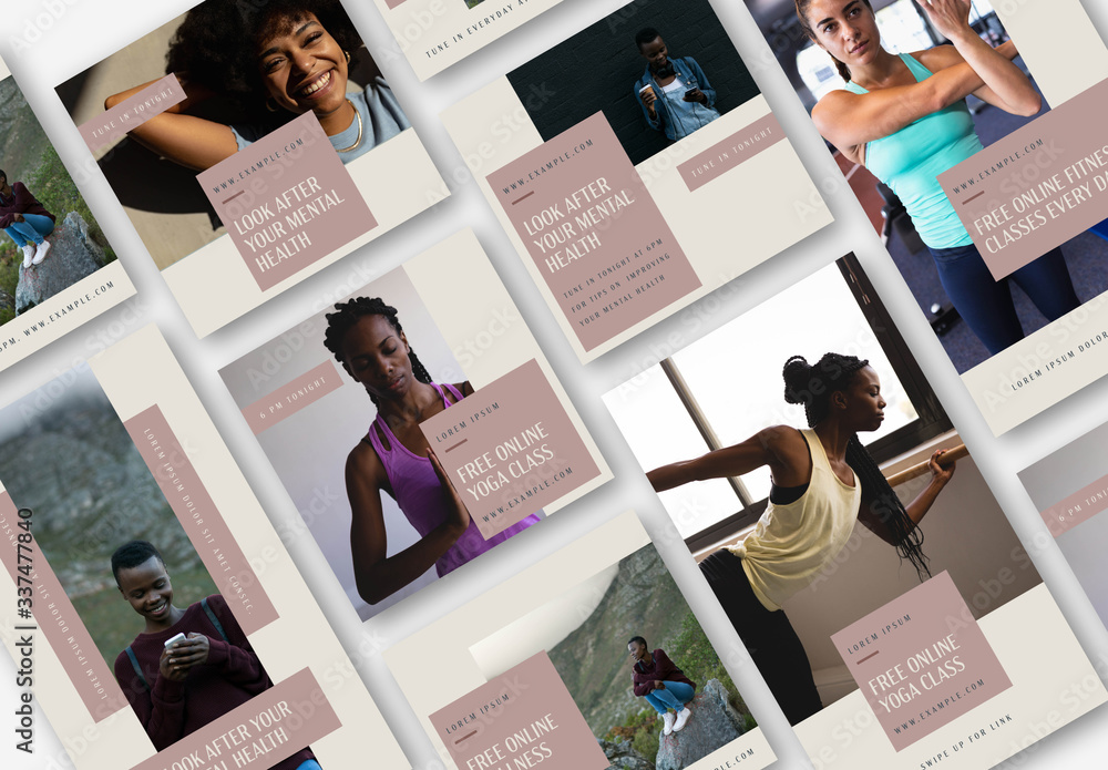 Social Media Post Layouts Stock Template | Adobe Stock