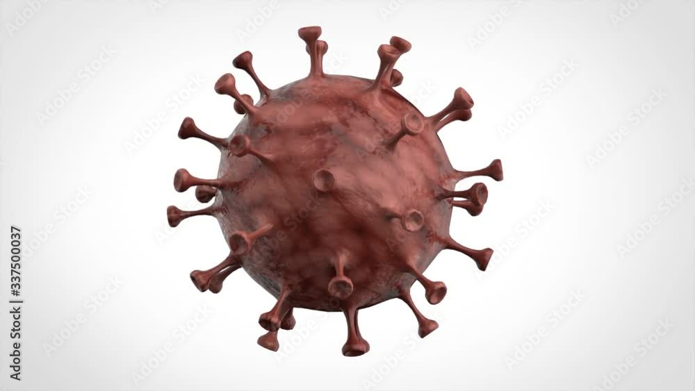 Realistic 3D animation of the Coronavirus 2019-nCoV Wuhan. SARS-CoV-2 ...