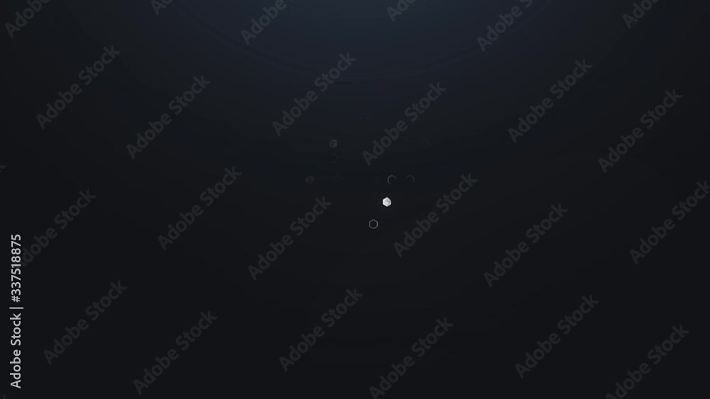 Cancer zodiac sign animated presentation revealed through hexagon ...