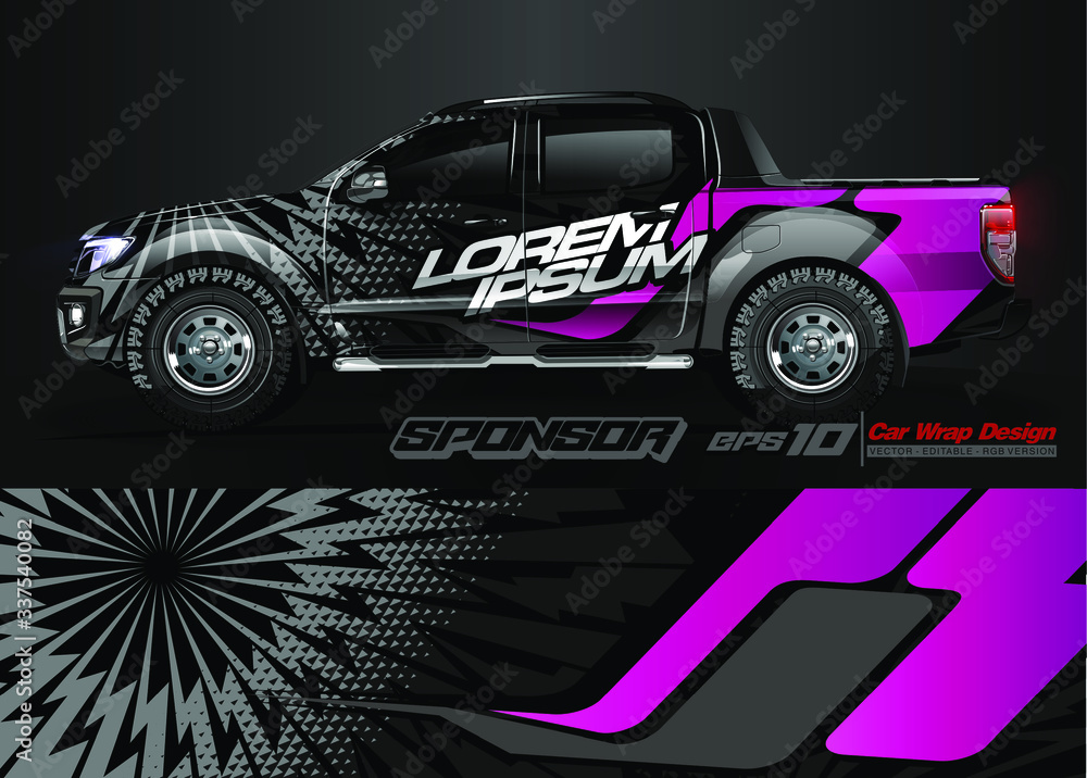 Vektorová grafika „vehicle graphic kit vector. Modern abstract ...