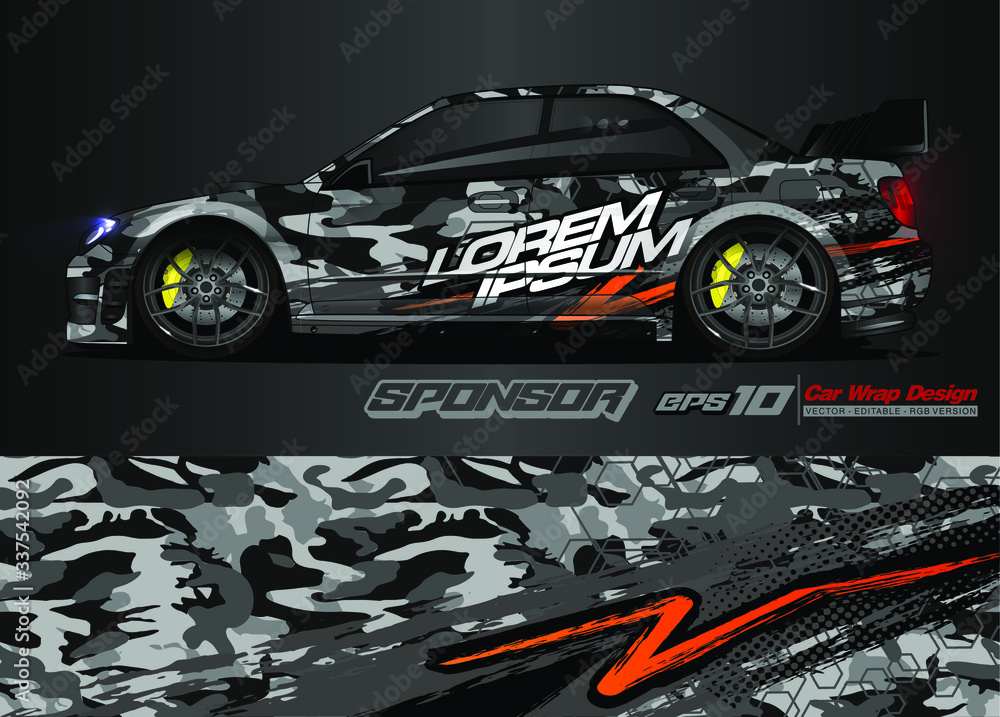vehicle graphic kit vector. Modern abstract background for car wrap ...