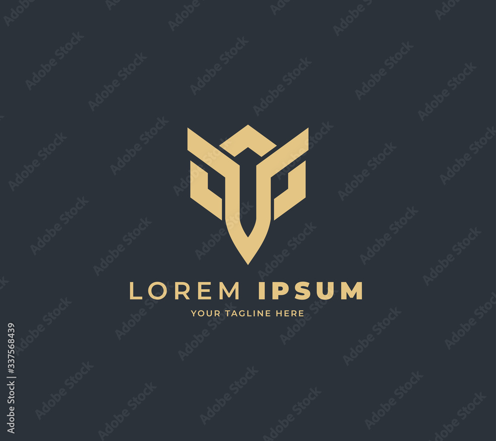 dark warrior logo design vector Stock Vector | Adobe Stock