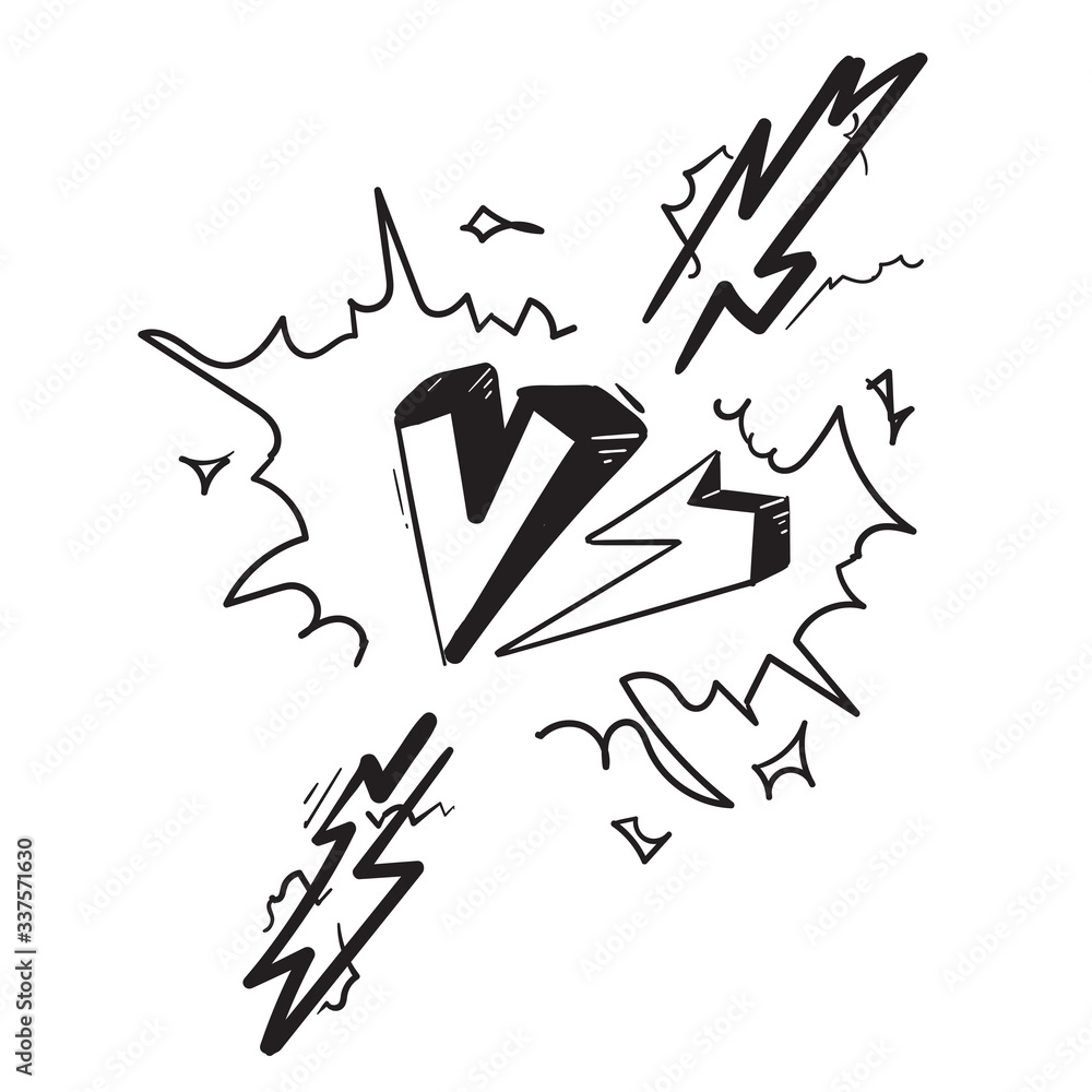 hand drawn Comics vs frame. Versus lightning ray border, comic fighting ... hand drawn Comics vs frame. Versus lightning ray border, comic fighting ...