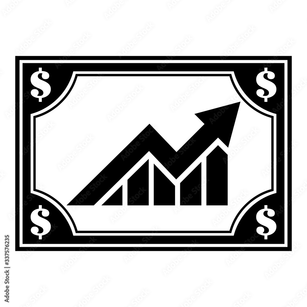 stock market share in black and white Stock Vector | Adobe Stock