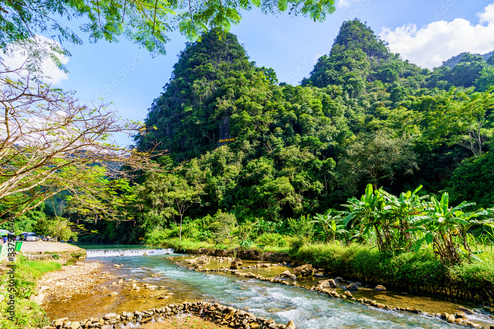 Pac Bo famous historical vestige where president Ho Chi Minh was living ...