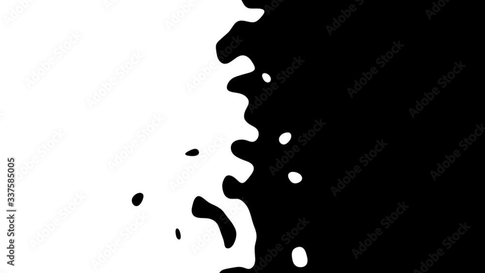 Abstract CGI motion graphics, animated background with moving black and ...