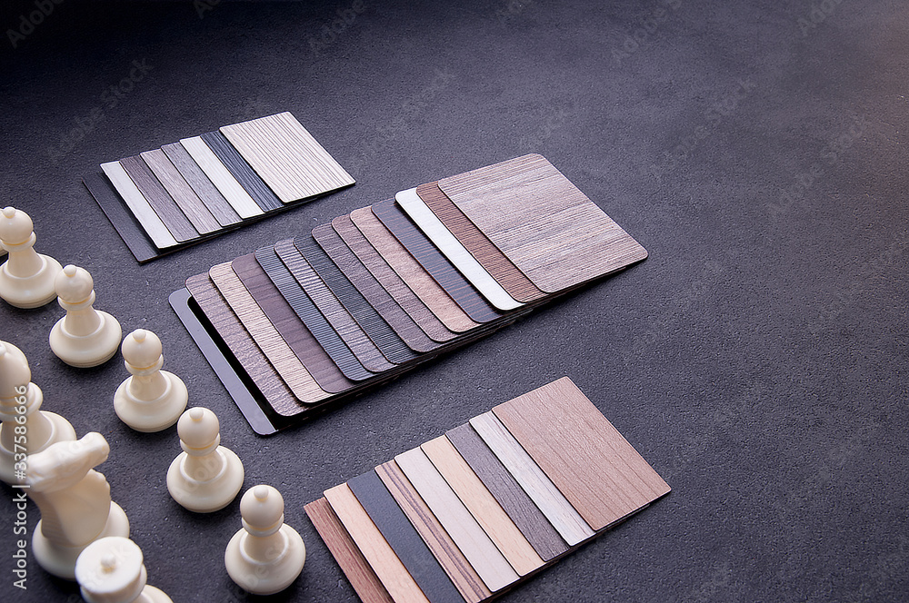 Interior Material Design concept. Wood texture floor Samples of ...