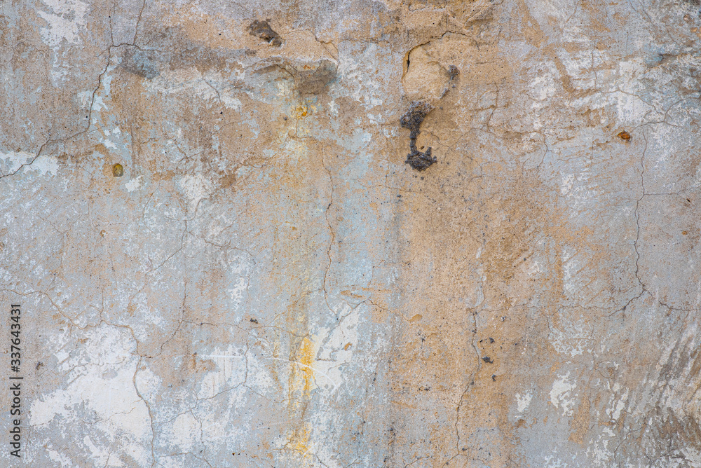 Texture of the old wall of an old gray house. Texture with cracks in ...