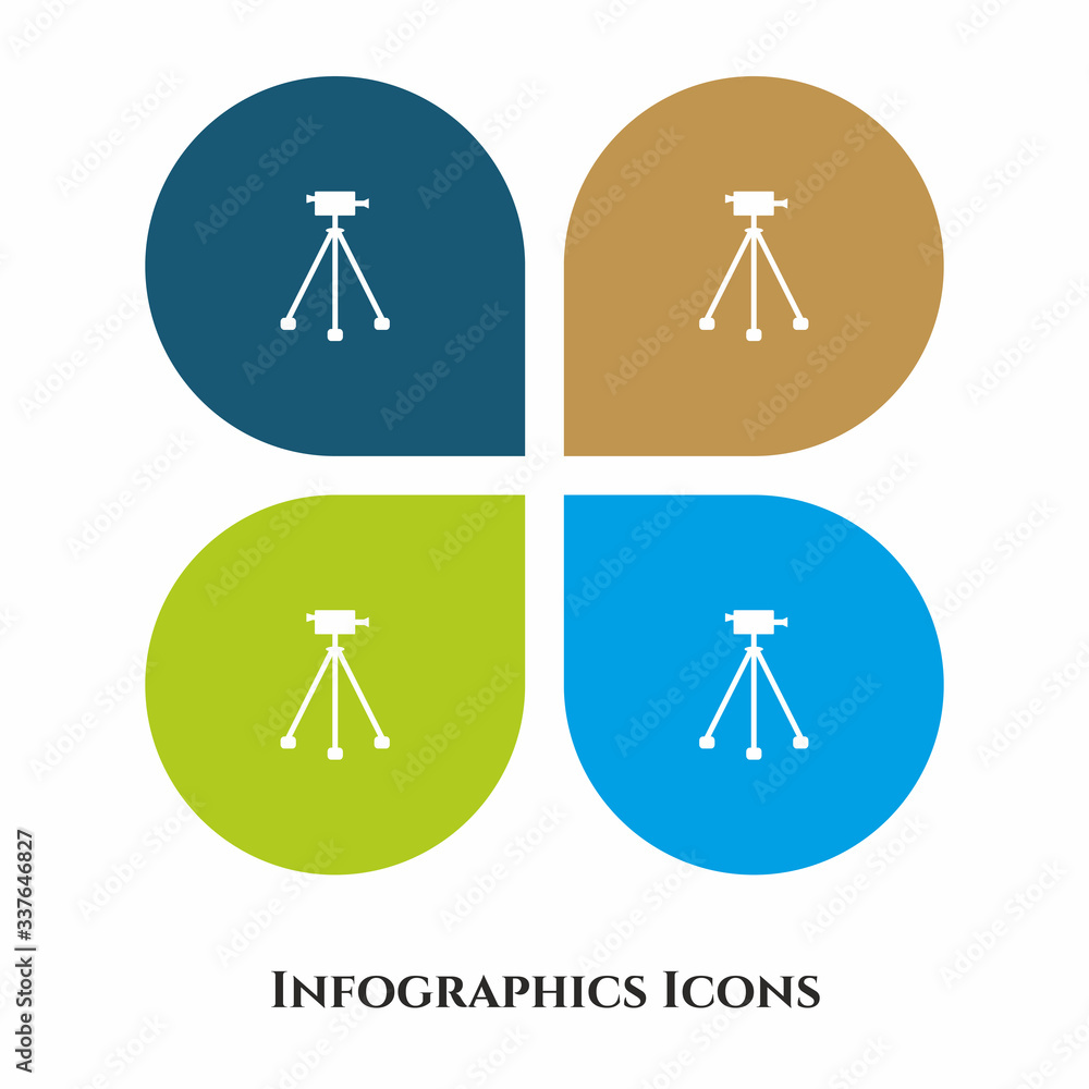 Theodolite Vector Illustration icon for all purpose. Isolated on 4 ...