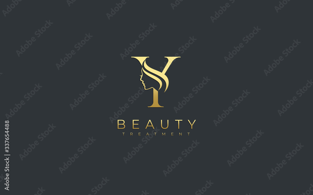 Letter Y Beauty Face Logo Design Stock Vector | Adobe Stock
