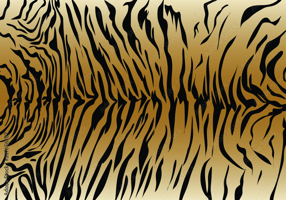 Vector illustration set of animal seamless prints.Tiger texture ...