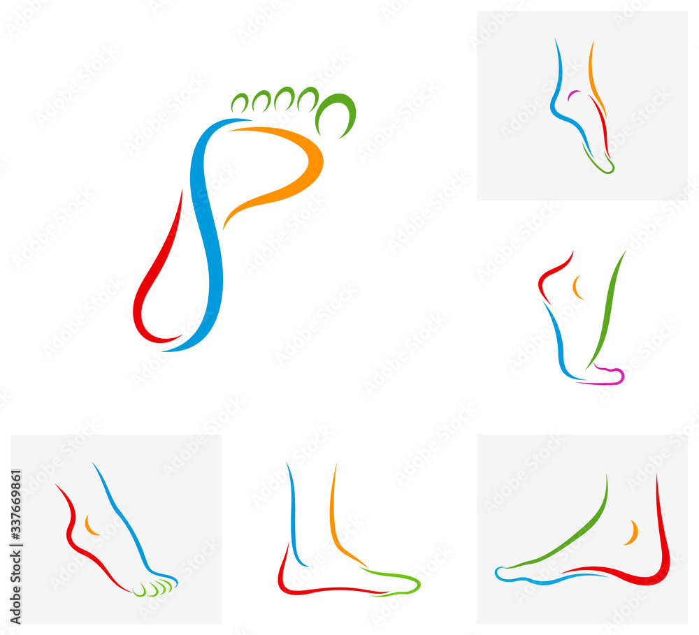 Set of Foot logo vector template, Creative of Foot logo design concepts ...
