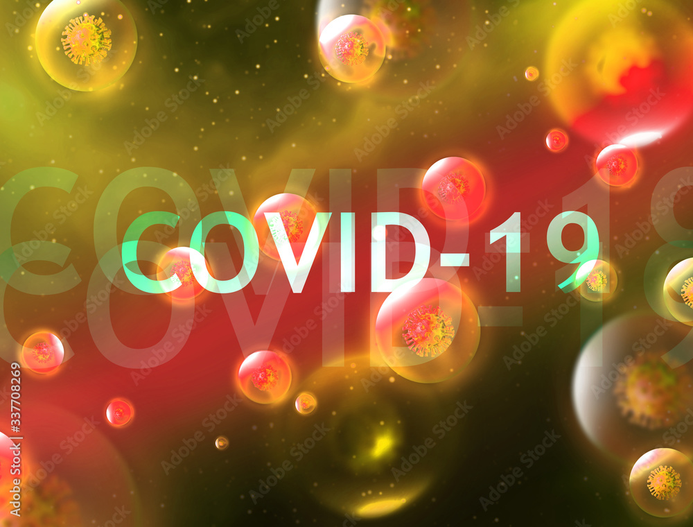 virus, coronavirus covid19 covid-19 on blue background neon, DNA, biological research Stock ...
